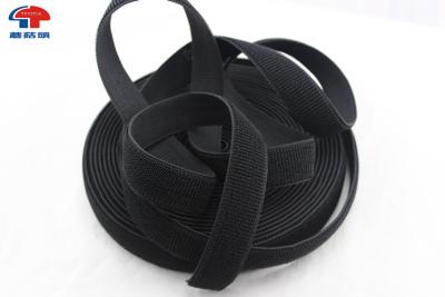 China 1 Inch Elasticated Straps Elastic Webbing Unnapped Hook Loop Tape 25m Rolls OEM for sale