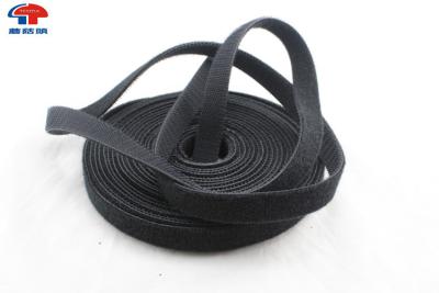 China Black Double Sided Hook and Loop Tape 20mm x 25 Yards Nylon Polyester Back to Back Fasteners for sale