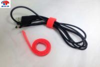 China Self-Locking Hook and Loop Cable Ties 25 Yards Roll Black Nylon Wire Bundle Straps for sale