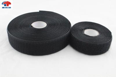 China Black 100mm Sew On Hook and Loop Fastener Straps Roll 25 Yards Nylon Strong Sticky for sale