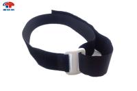 China Adjustable Bandage Black Nylon Hook And Loop Cinch Straps With Buckle for sale