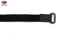 China Easy Release And Refastening Black Hook and Loop Cinch Straps With Buckle for sale