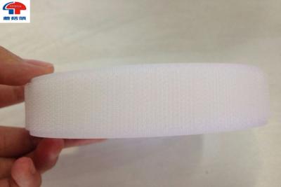 China White Sew On Nylon Hook and Loop Tape 25m Roll Durable 10mm to 150mm Width for sale