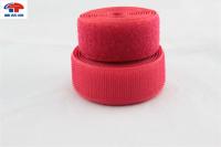 China Red Magic Sew On Hook and Loop Fastener Tape 25m Roll High Sticky Nylon 10-150mm Width for sale