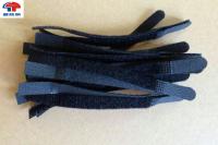 China Black Nylon Sew On Hook and Loop Tape 25m Roll 10mm to 150mm Width Durable Fastener for sale