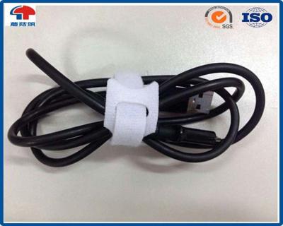 China T Type Nylon Hook Loop Cable Ties Reusable Heavy Duty 12.5mm 150mm Logo Printing for sale