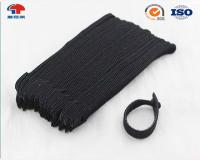 China Eco Friendly Self Adhesive Hook and Loop Cable Ties Reusable Black 8mm x 100mm for sale