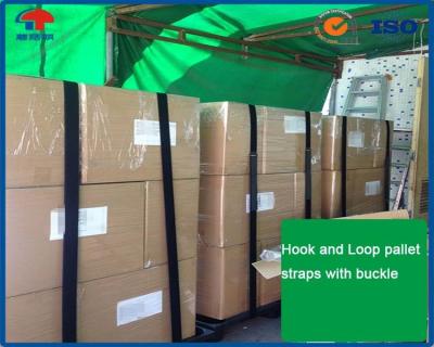 China Industrial Strength Hook and Loop Cargo Tie Down Straps 3.8cm x 6m Reusable for sale