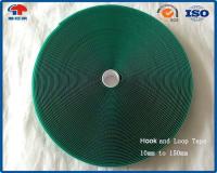 China 20mm Green Sew On Hook and Loop Tape 25m Per Roll Nylon for Bags Garments for sale