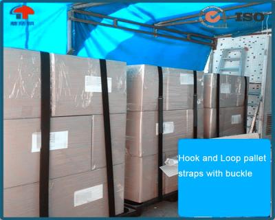 China Reusable Hook and Loop Cargo Straps 38mm x 800mm for Pallet Securing for sale