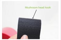 China Black Nylon Mushroom Head Hook and Loop Tape Fasteners 10mm to 150mm Width 50m Roll for sale