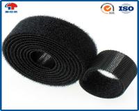 China Black Reusable Hook and Loop Cinch Straps Back to Back Cable Ties Adjustable 10mm to 50mm for sale