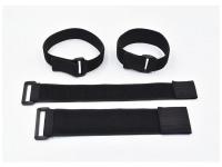 China Wholesale Nylon Hook and Loop Cable Ties 20x350mm Self-Adhesive Cable Organizers Black for sale
