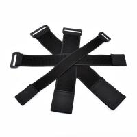 China Wholesale Nylon Hook and Loop Cable Ties 20x350mm Self-Adhesive Cable Organizers Black for sale