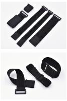 China Wholesale Nylon Hook and Loop Cable Ties 20x350mm Self-Adhesive Cable Organizers Black for sale