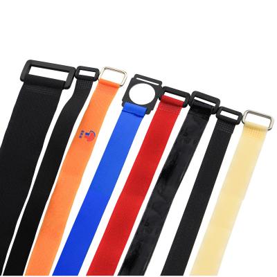 China Reusable Double Sided Hook and Loop Nylon Adjustable Cable Ties 1000 Pcs Custom Colors for sale