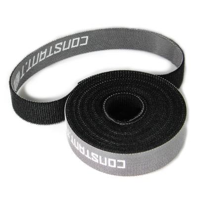China Double Sided Hook and Loop Tape 20mm x 25 Yards Tearable Cable Management Strap for sale
