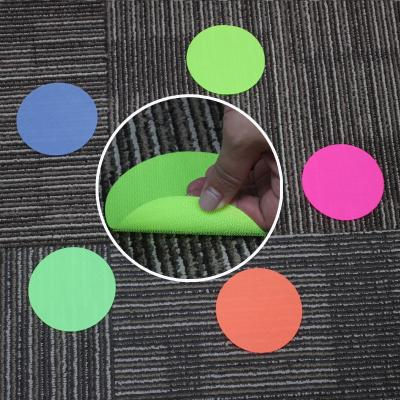 China Colored Nylon Carpet Markers with Velcro Educational Game Identification Circles 10cm for sale