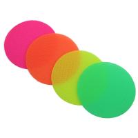 China Colored Nylon Carpet Markers with Velcro Educational Game Identification Circles 10cm for sale
