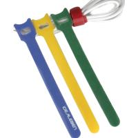 China Reusable Hook and Loop Cable Ties 10mm Width Colorful Wire Management Straps for sale