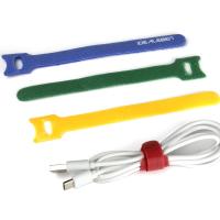 China Reusable Hook and Loop Cable Ties 10mm Width Colorful Wire Management Straps for sale