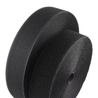 China Nylon Hook and Loop Fastener Tape 20mm x 25 Yards Black White for Sewing Clothes Shoes for sale