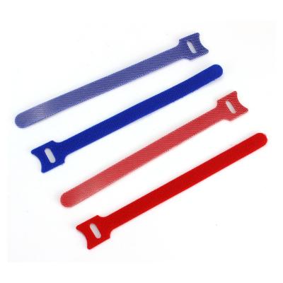 China Back-to-Back Hook and Loop Cable Ties 10mm Width Nylon Self-Adhesive Reusable Wire Management for sale