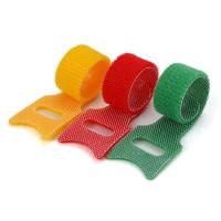 China Back-to-Back Velcro Cable Ties 10mm Width Reusable Nylon Wire Straps for Data Cable Organization for sale