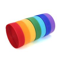 China Colored Hook and Loop Fasteners 25mm Width 10m Roll for Luggage Handbags Clothing for sale