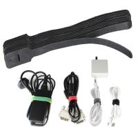 China Nylon Hook and Loop Cable Ties Self-Adhesive 0.5 inch Width 6 inch Length Black White for sale
