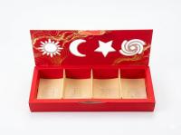 China Premium Red Hardcover Gift Box with Gold Foil Stamping | Luxury Magnetic Closure Packaging for Jewelry, Collectibles & Keepsakes | Elegant Multi-Compartment Keepsake Box for sale