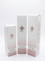 China White cardboard printed cosmetic outer packaging box, MiE herbal lotion set folding color box, matte lamination, hot stamping customization. for sale