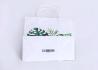 China Tropical Leaf Printed Paper Shopping Bags with Twisted Handles for sale
