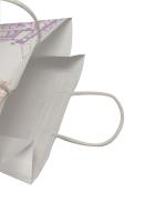 China Purple European Street Illustration Paper Gift Bag with Handles for sale