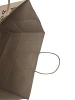 China Surf-Inspired Brown Paper Shopping Bag with Handles for sale