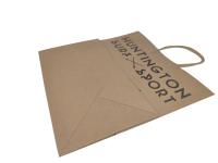 China Surf-Inspired Brown Paper Shopping Bag with Handles for sale