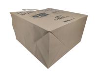 China Surf-Inspired Brown Paper Shopping Bag with Handles for sale