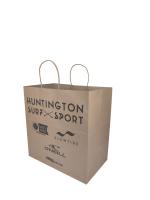 China Surf-Inspired Brown Paper Shopping Bag with Handles for sale