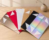 China Classic Foldable Gift Boxes in Solid and Iridescent Finishes for sale