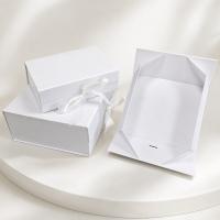 China Foldable Ribbon-Tie Gift Boxes in White, Pink and Black for sale