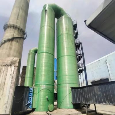 China High Temperature and Corrosion Resistant FRP Desulfurization Tower 10-50meters for Flue Gas Desulfurization for sale