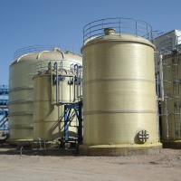 China Chemical Storage Vertical FRP Tank Cylindrical Acid and Alkali Solutions Reduces Leakage Risk for sale