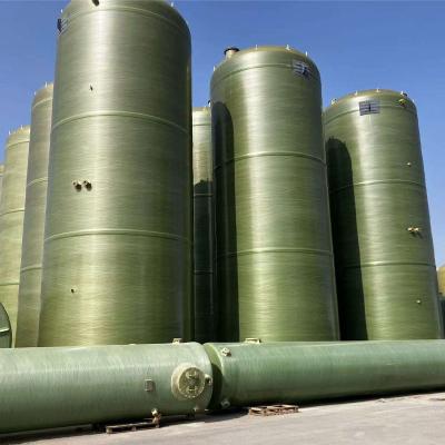 China Leak Proof Sealed FRP Chemical Tank Molded Structure Fiberglass Chemical Storage Tanks for sale