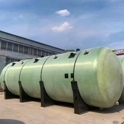 China Age Resistant Low Center Horizontal Fiberglass Tank Epoxy Coating For Flat Sites for sale