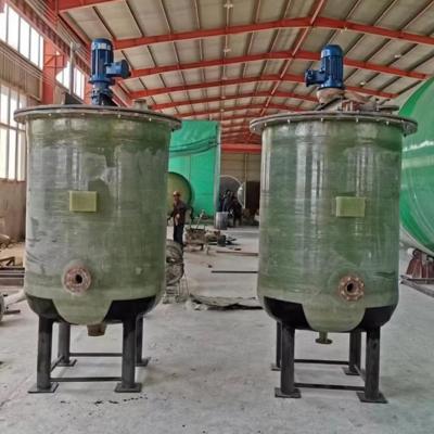 China Above Ground Installation Leak Proof Fiberglass Chemical Tank with One Piece Molded Seamless Structure for sale
