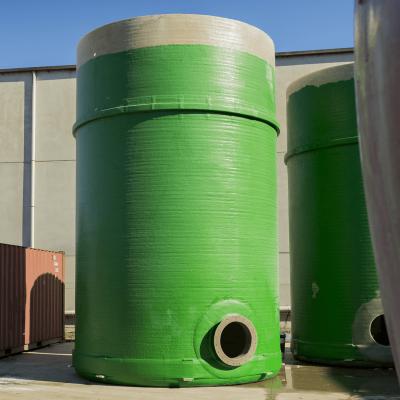China Large Lightweight FRP Fiberglass Chemical Tanks With High Chemical Resistance For Industrial Use for sale