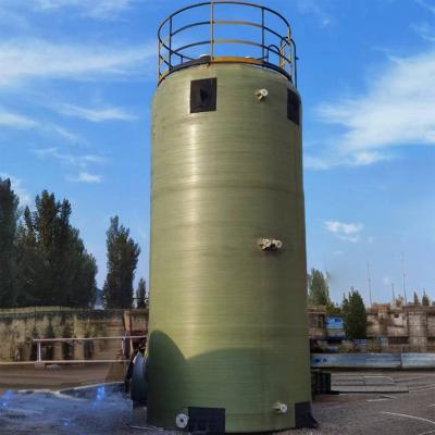 China No Contamination Fiberglass Chemical Storage Tanks Durability Cylindrical Shape for sale