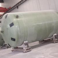 China Large Capacity Melting Frp Horizontal Tank With Double Layer Insulation Structure Reduced Heat Loss for sale