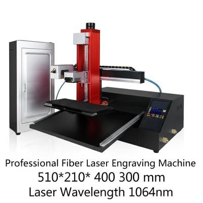 China Professional Fiber Laser Engraving Machine 510*210* 400 300 mm with Laser Wavelength 1064nm for sale