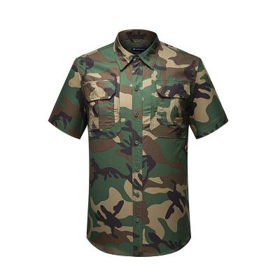 China Polyester Breathable Camouflage Military Tactical Shirts Multi Pocket 180g Fabric for sale
